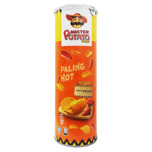 Mister potato crisps - Hot & spicy [125gm x 1 can] | Shopee Malaysia