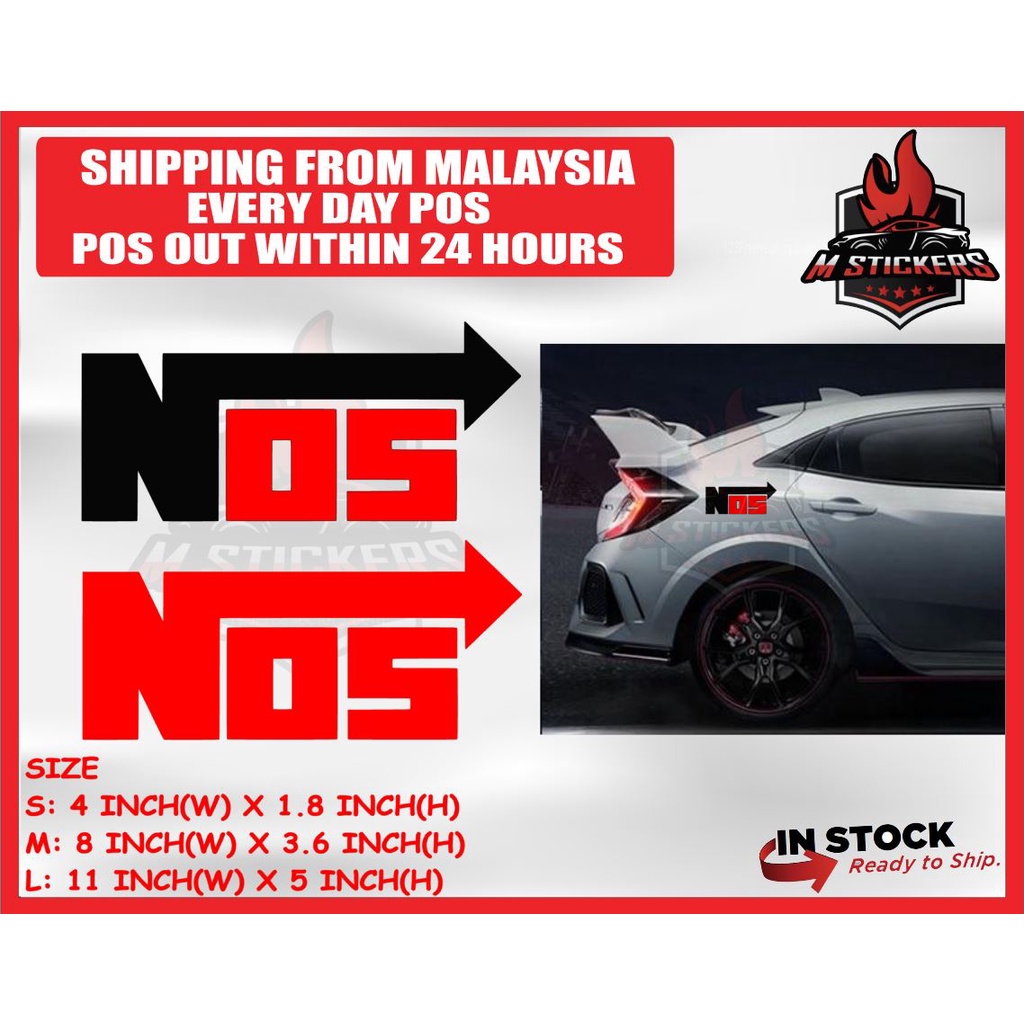 NOS CAR STICKER AKSESORI KERETA STICKERS | Shopee Malaysia