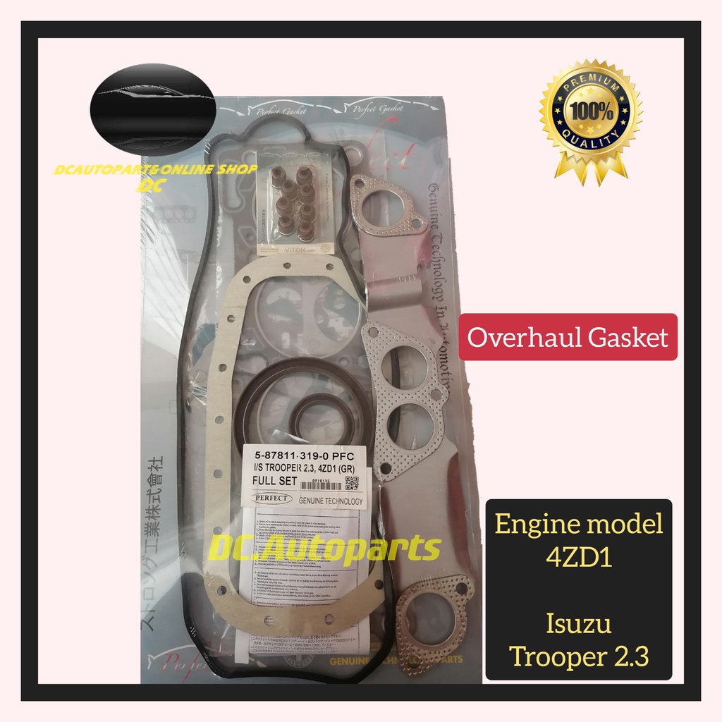 ISUZU TROOPER 2.3 4ZD1 ENGINE TOP OR FULL OVERHAUL GASKET SET (CARBON ...