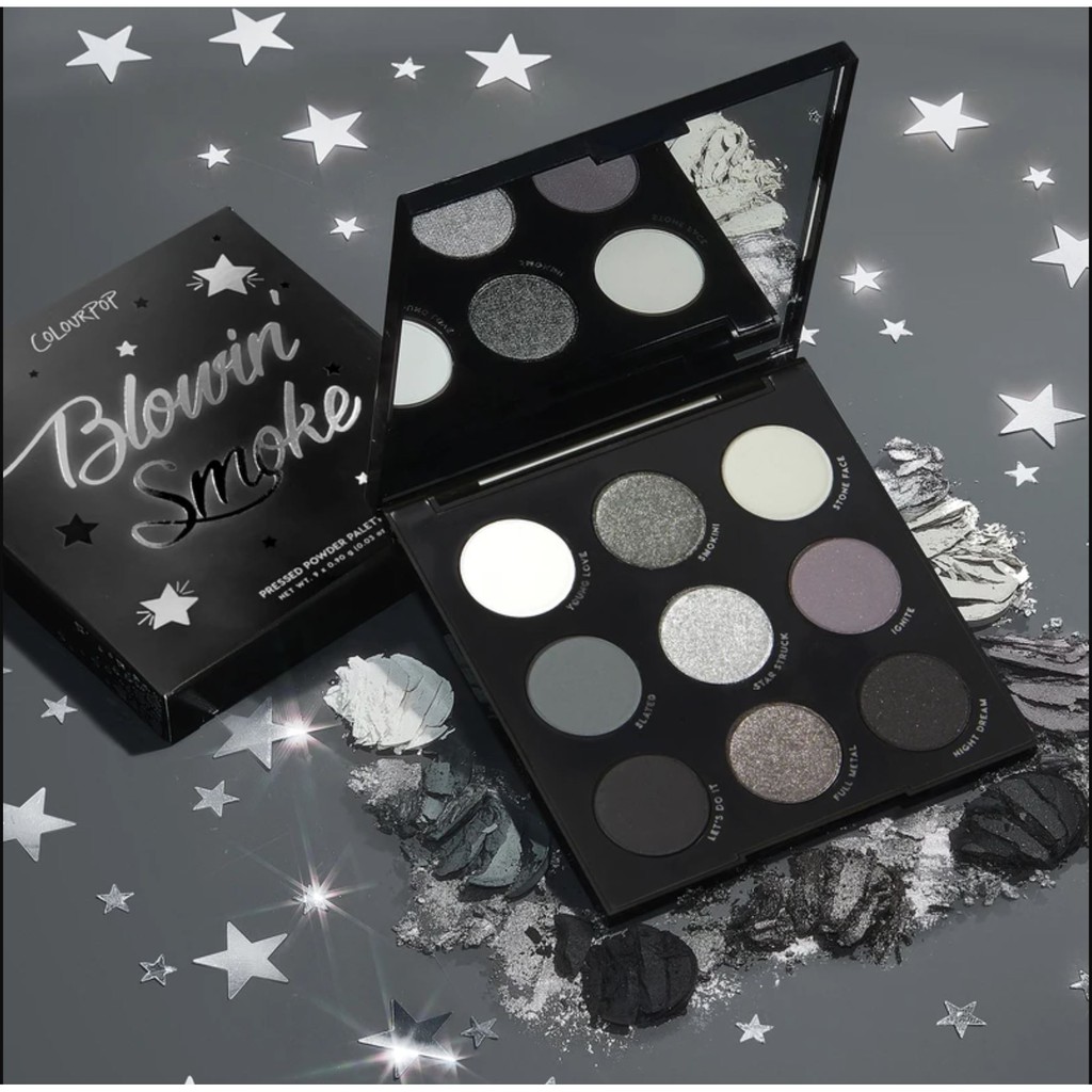 ColourPop Blowin Smoke Smoke Show Grey Black Monochromatic Eyeshadow ...