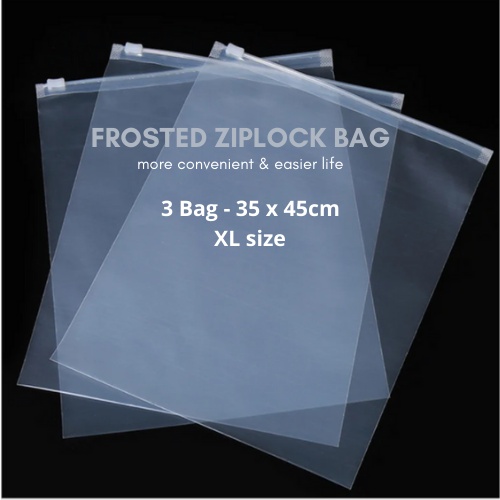 ( 3PCS ) Ziplock Seal Transparent Storage Bag Waterproof Travel Packing ...