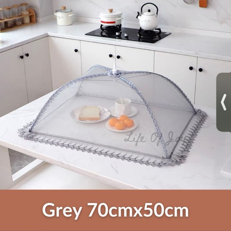 Foldable Food Cover Tudung Saji Umbrella Design Breathable Mesh Lace ...
