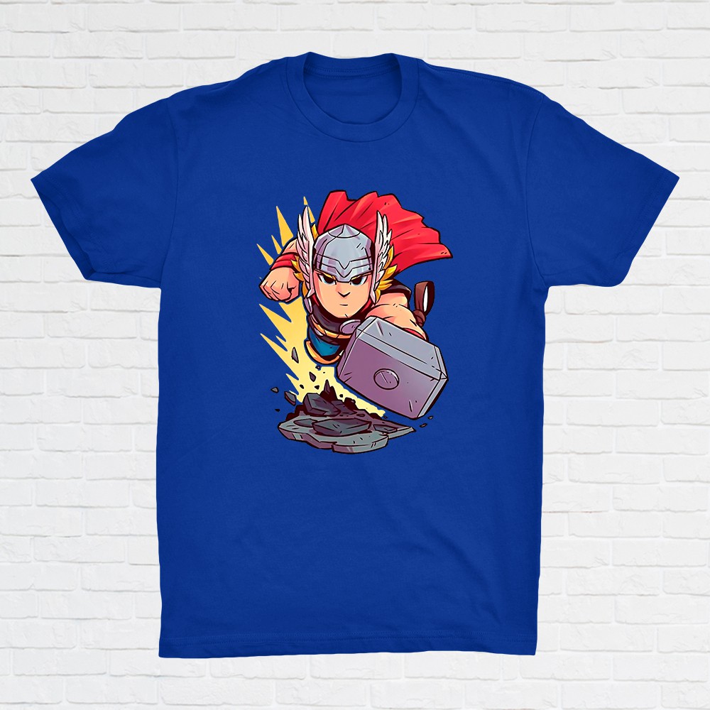 Thor Chibi AVENGERS Marvel Logo graphic t-shirt Unisex Cotton | Shopee ...