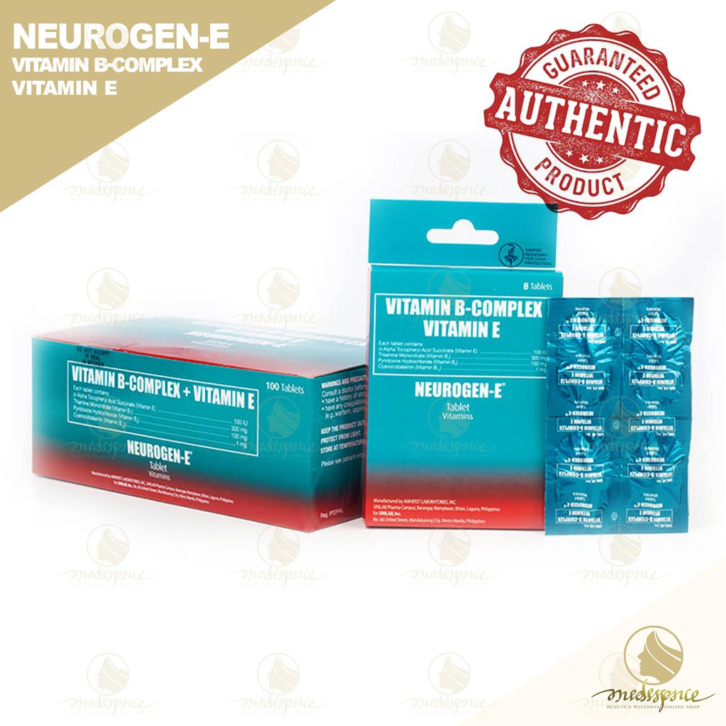 Neurogen-E Vitamin B Complex + Vitamin E (8 Tablets & Authentic | Shopee Malaysia