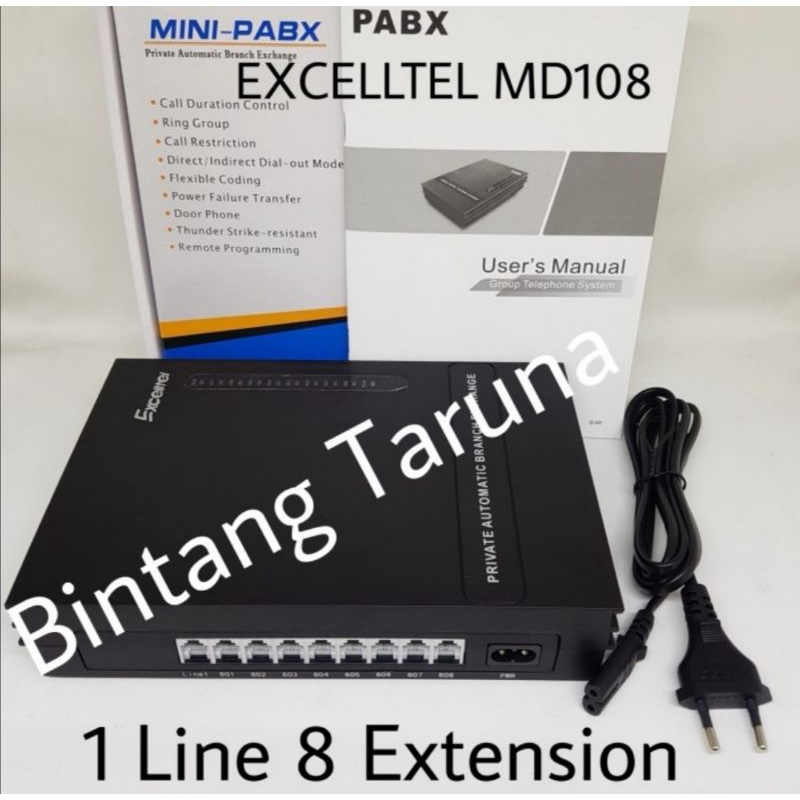 Mini Pabx Excelltel MD108 Pabx 1 line 8 ext Pabx Excelltel MD-108 ORI ...