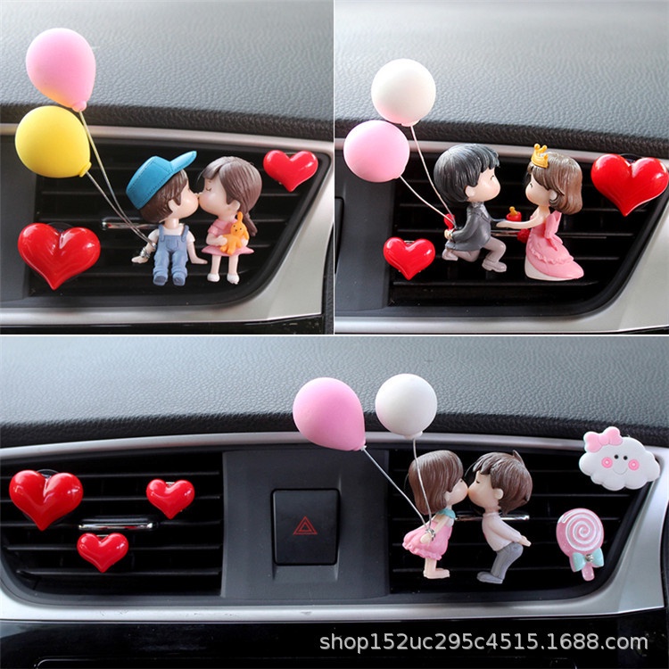 [Free Gift] Couple Decoration Auto Perfume Car Ventilator Perfume Clip ...
