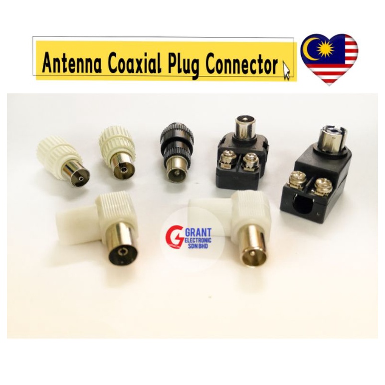 TV RF Female Antenna Coaxial Plug Connector with Screw End for 75 Ohm ...