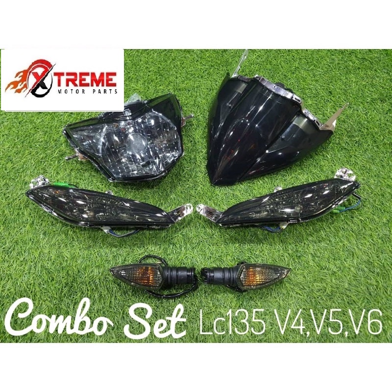 YAMAHA LC135 135LC NEW V4 V5 V6 V7 COMBO SET COMPLETE HEAD LAMP + FRONT & REAR SIGNAL SET / TAIL ...