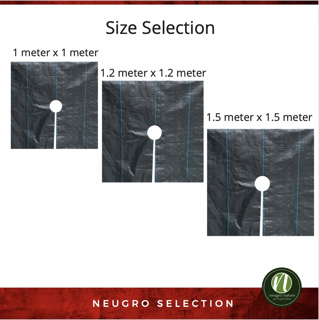 NEUGRO WEEDMAT Ready-Cut Penutup Rumput Siap Potong TEBAL 90GSM (1M*1M/1.2M*1.2M/1.5M*1.5M) 防草布 ...