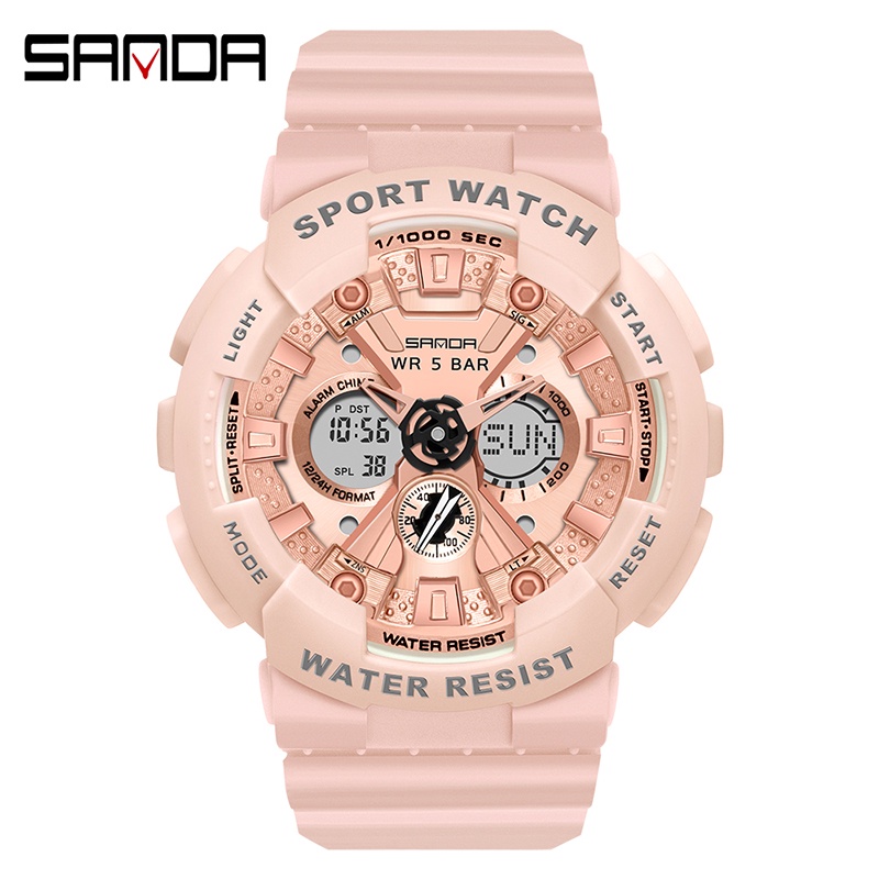 SANDA Women Watches Fashion Outdoor Sports Multi-function Waterproof ...