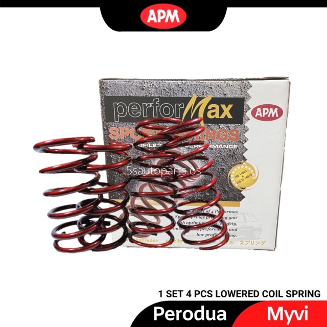 APM Performax Myvi 1.0/1.3/1.5 (2005-2017)Sport Spring ( 4 PCS ...