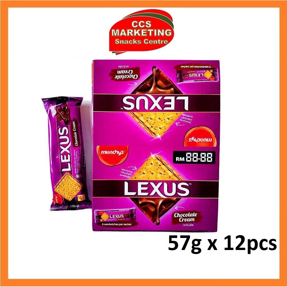 CCS Munchy's Lexus Sandwich Biscuit Chocolate Cream ( 57g x 12pcs ...