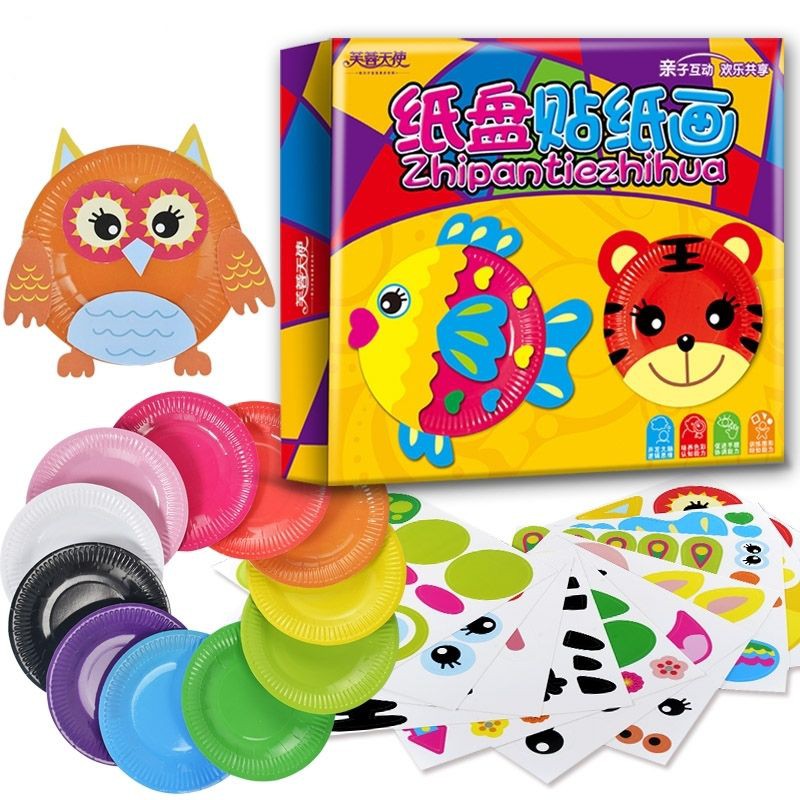 Ready Stock 10pcs per set Kids DIY Paper Plate Sticker Play Set ...