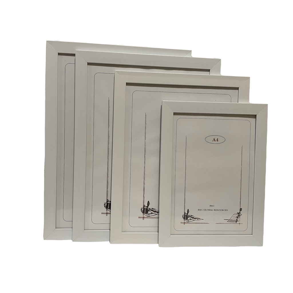 Photo Frame Size A4 /11R /12R / A3 - Brown / White Color(1pc) | Shopee ...
