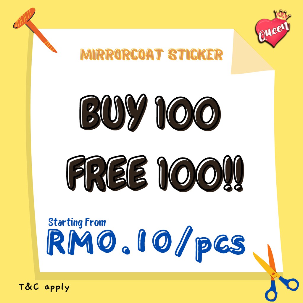 Custom Mirrorcoat Label Printing***Sticker Promotion***3cm to 10cm ...