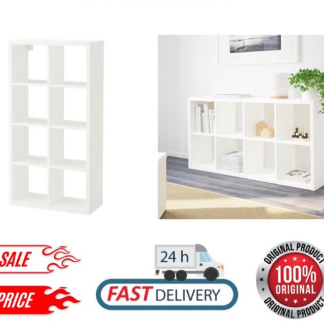 FLYSTA Book Rack Shelving Rack White Rak buku divider murah | Shopee ...