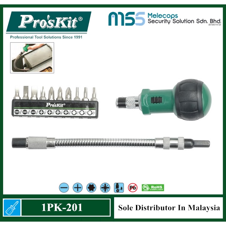 Pro'skit 1PK-201 Flexible Ratchet Driver Set | Shopee Malaysia
