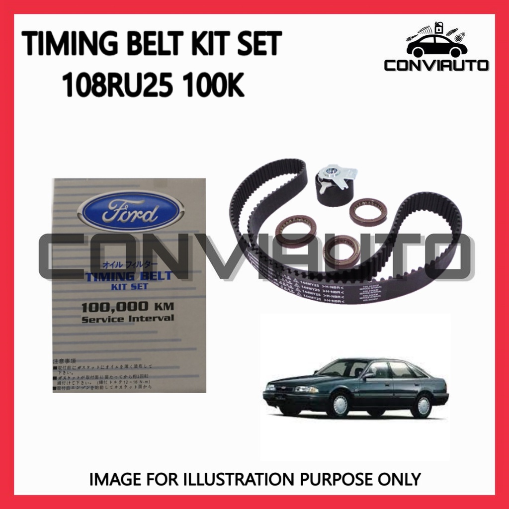 FORD TELSTAR TX5 12V 1991 ~ 108RU25 TIMING BELT SET 100,000KM (FE1H-12-205G-SET) | CONVIAUTO ...