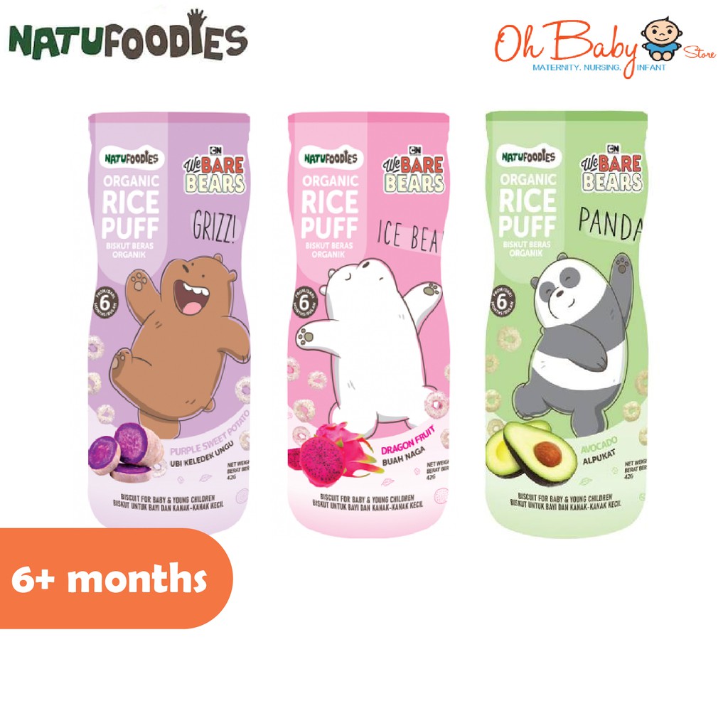Natufoodies Organic Baby Rice Puff 6m+ (42g) | Shopee Malaysia