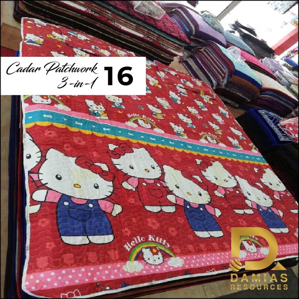 Bed Sheet Cadar bersaiz QUEEN Patchwork Set 3 IN 1 Corak bunga/hadiah ...