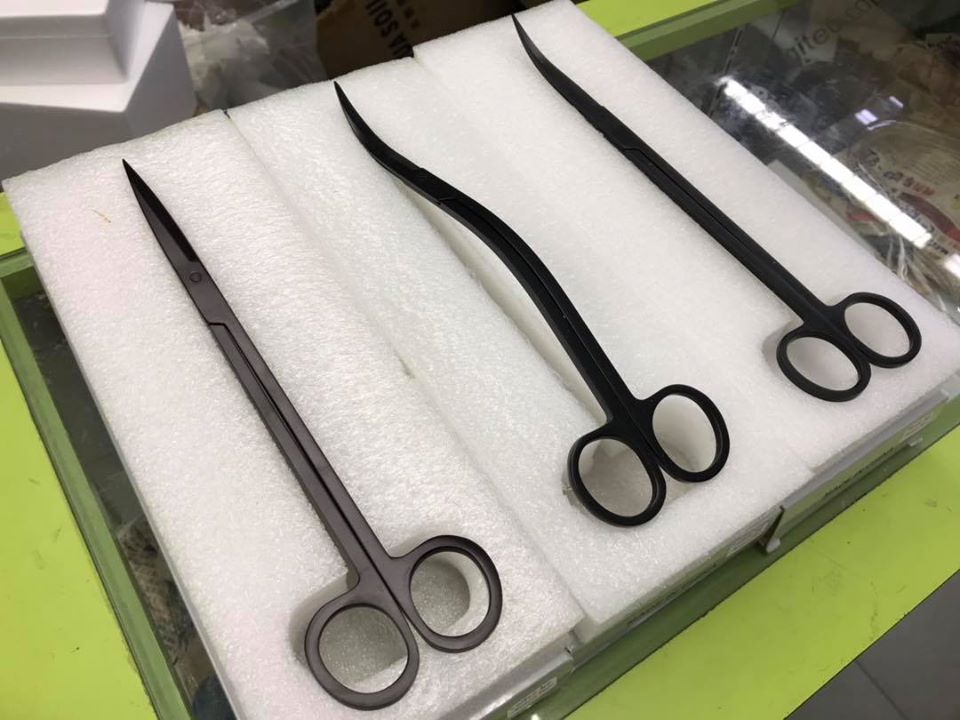 Black Carbonized Tools (Tweezer / Scissors / Sand Spade) | Shopee Malaysia