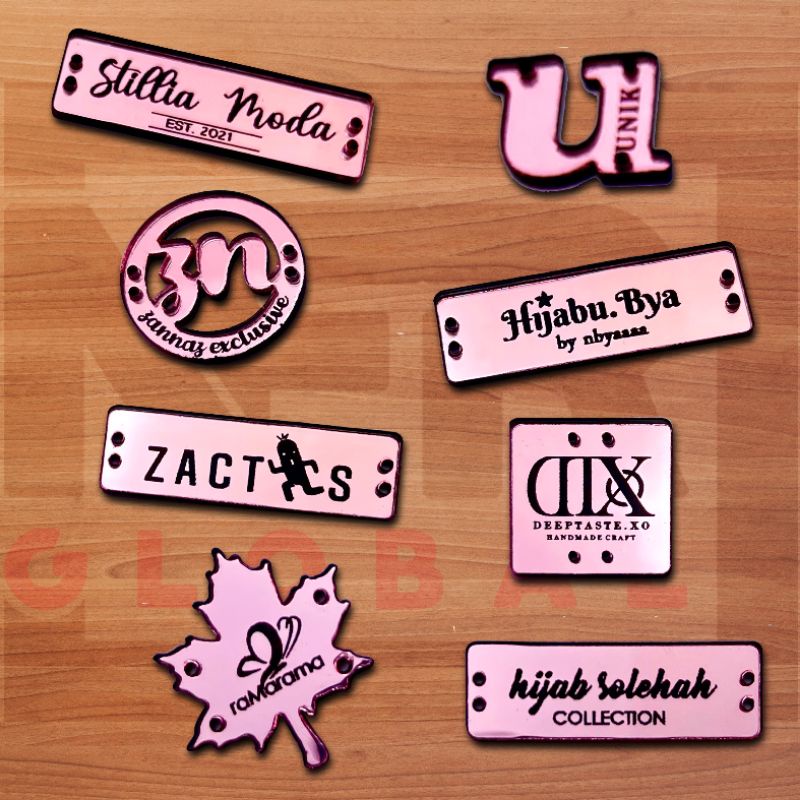 Rm0.53/pcs Label Tudung Acrylic (Rosegold black ink)🔥 | Shopee Malaysia