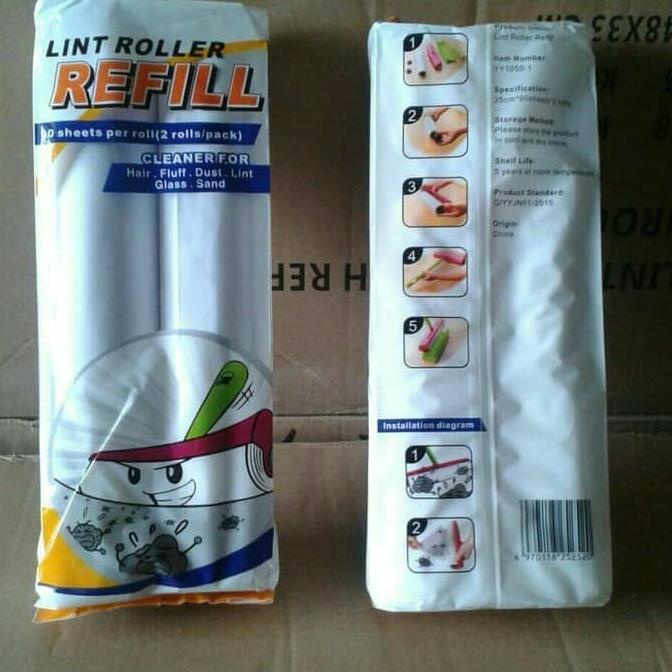 Tj 003 Lint Roller Refill-Uroclean 90Sheets Per Roll (2 Roll/Pack ...