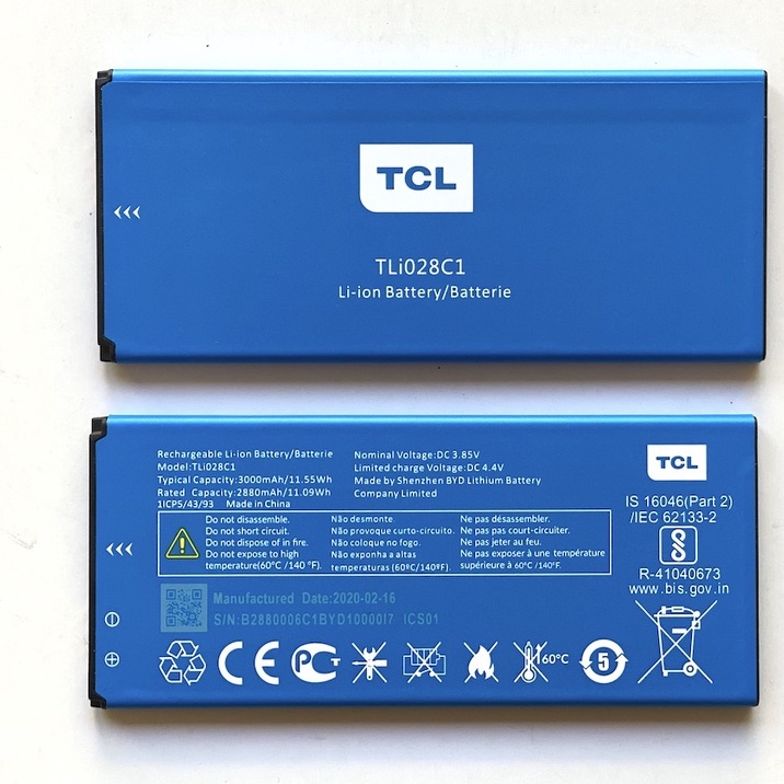 Yes TCL L7 Battery Yes TCL L7 5102K Battery TLi028c7 TLi028c1 3000mAh ...