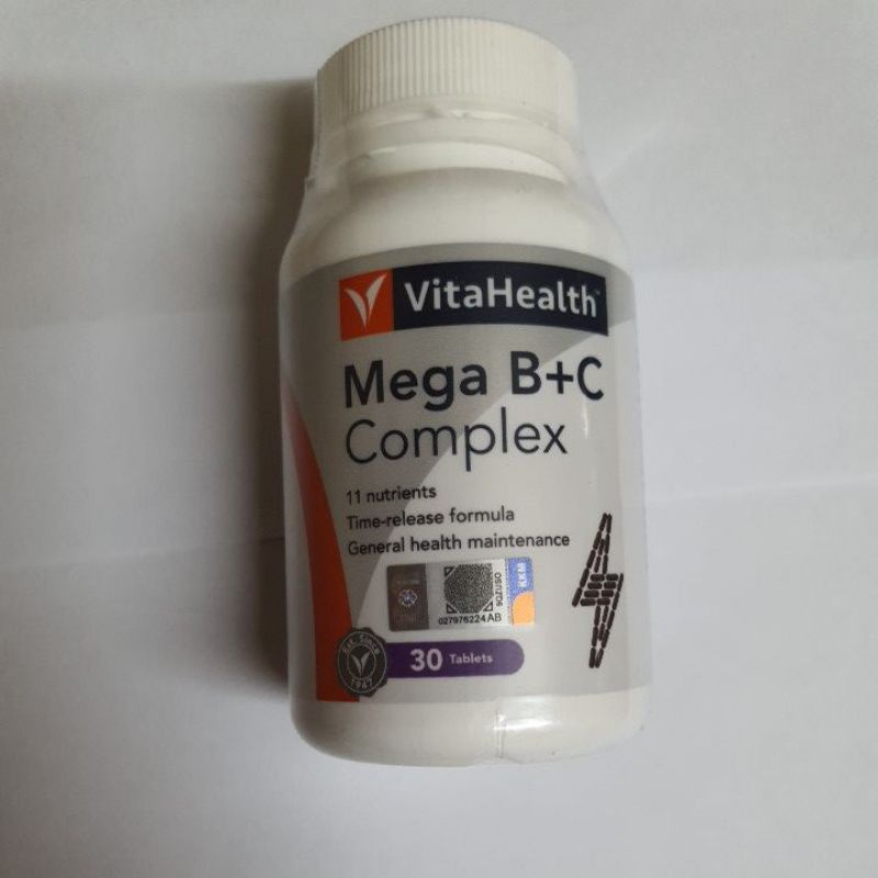 Vitahealth Mega B+C Complex Tablets 30s (Expiry Date:11/2025) | Shopee Malaysia