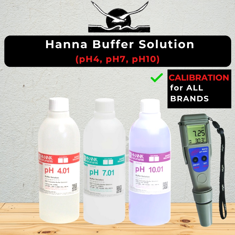 HANNA Calibration/Buffer Solution pH4.01 7.01 10.01 HI7000L Series 500ml/bottle HI7004L HI7007L ...