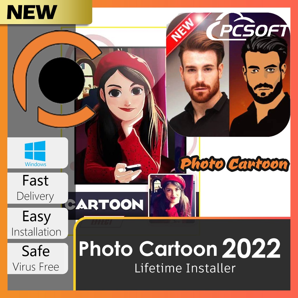 Photo Cartoon Professional Lifetime Full Version | Shopee Malaysia