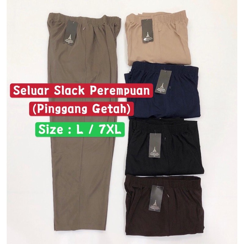 #1605Seluar Slack Perempuan Plus Size/ Lady Long Slack Pants / Seluar ...