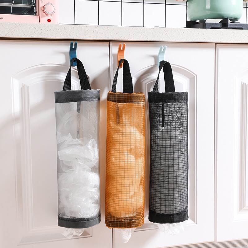Wall Mounted Plastic Bag Organizer / Reusable Toilet Paper Organizer ...