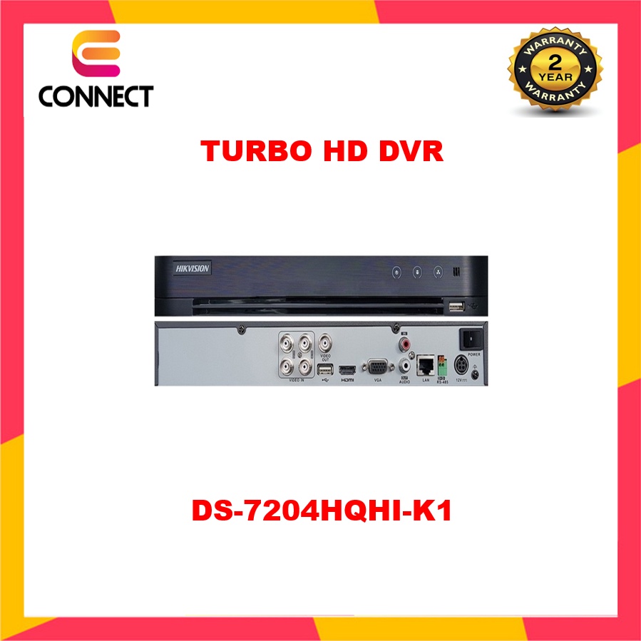 【Ready Stock】HIKVISION DS-7204HQHI-K1/E TURBO HD 4CHANNEL CCTV 1080P ...