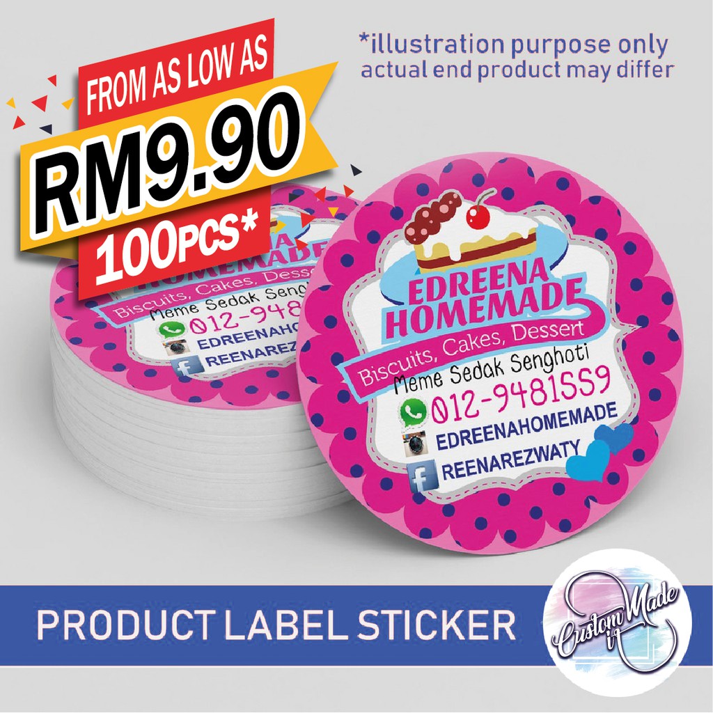Custom Sticker Label Printing For Product/STICKER LABEL PRODUK/Sticker ...