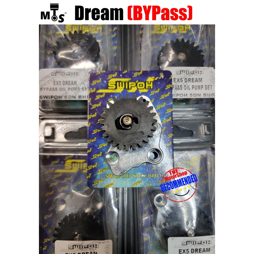 🔥(BYpass) SWipoh CNC Oil Pump EX5 Dream / HP For PNP Crankshaft Class1 ...