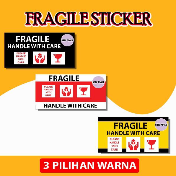 🔥 [READY STOCK] (13CM X 7CM) STICKER FRAGILE CUSTOM MELINTANG🔥 [BUY 10 + 1 ] STICKER FRAGILE ...