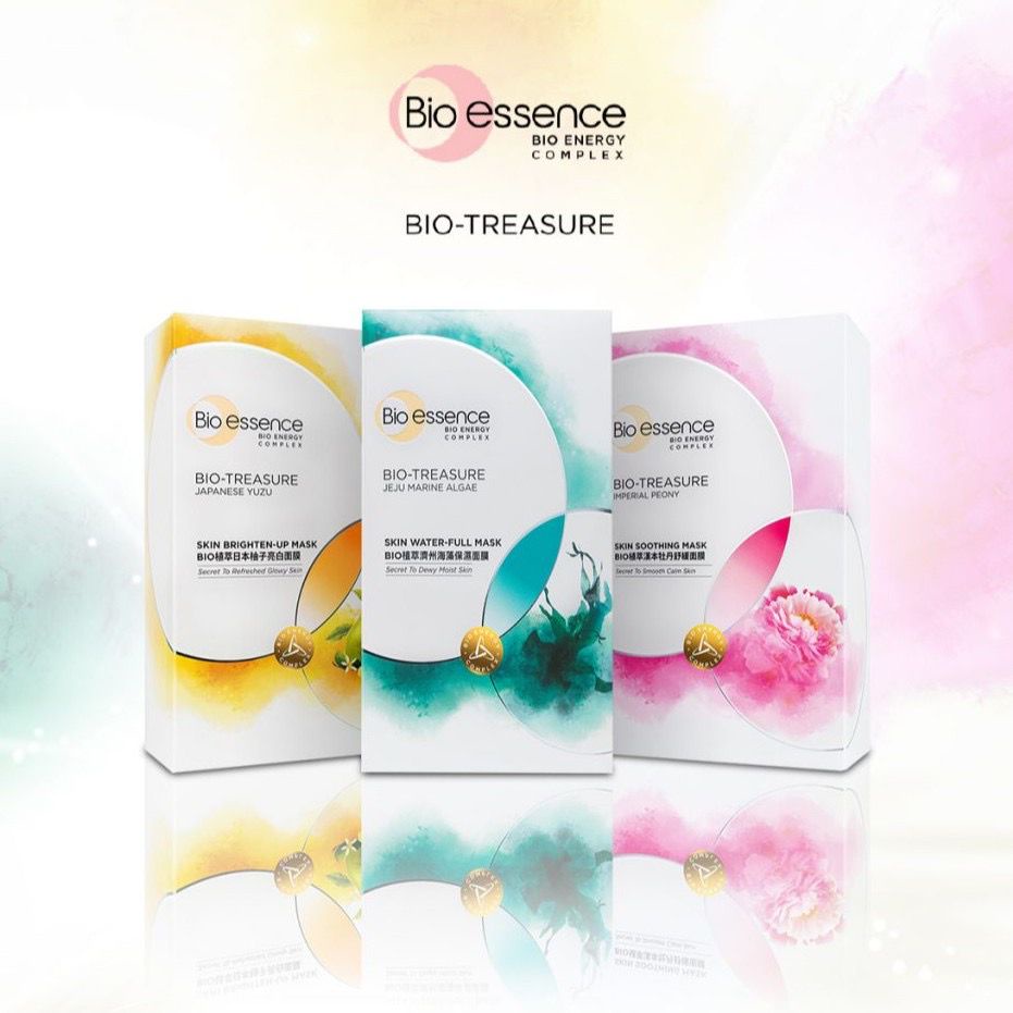 Bio-essence Bio-Treasure Imperial Peony / Japanese Yuzu / Jeju Marine Algae Facial Mask ...