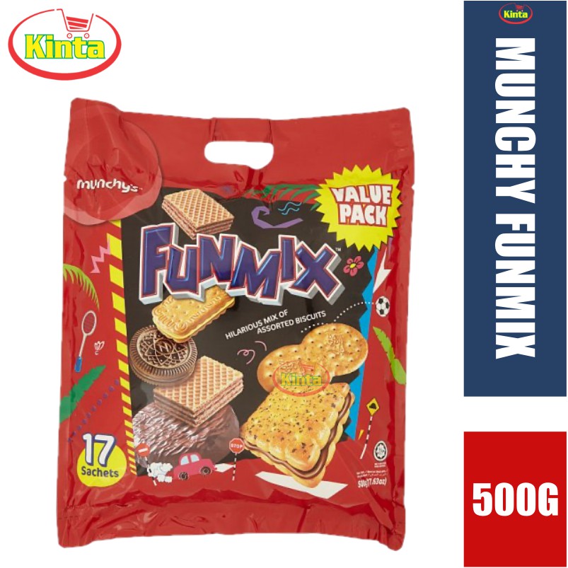 Munchy's Funmix Hilarious Mix of Assorted Biscuits 17 Sachets 500g ...