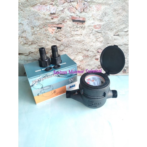 AMNB 1/2" PVC Plastic Body Water Meter SNI PDAM PAM Water Meter 1/2 ...