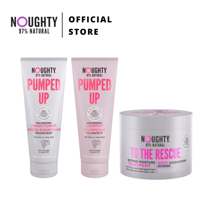 Noughty Pumped Up X Treatment Set (Shampoo + Conditioner + Hair Mask ...