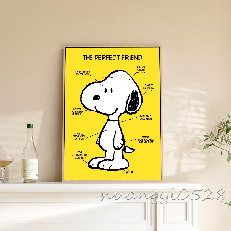 Canvas Painting Cartoon Snoopy Art Home Decoration Living Room Painting ...