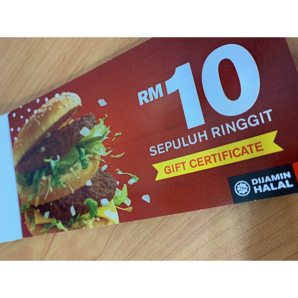 McDonald's cash voucher RM100 (RM10 x 10 Voucher Bundle) | Shopee Malaysia