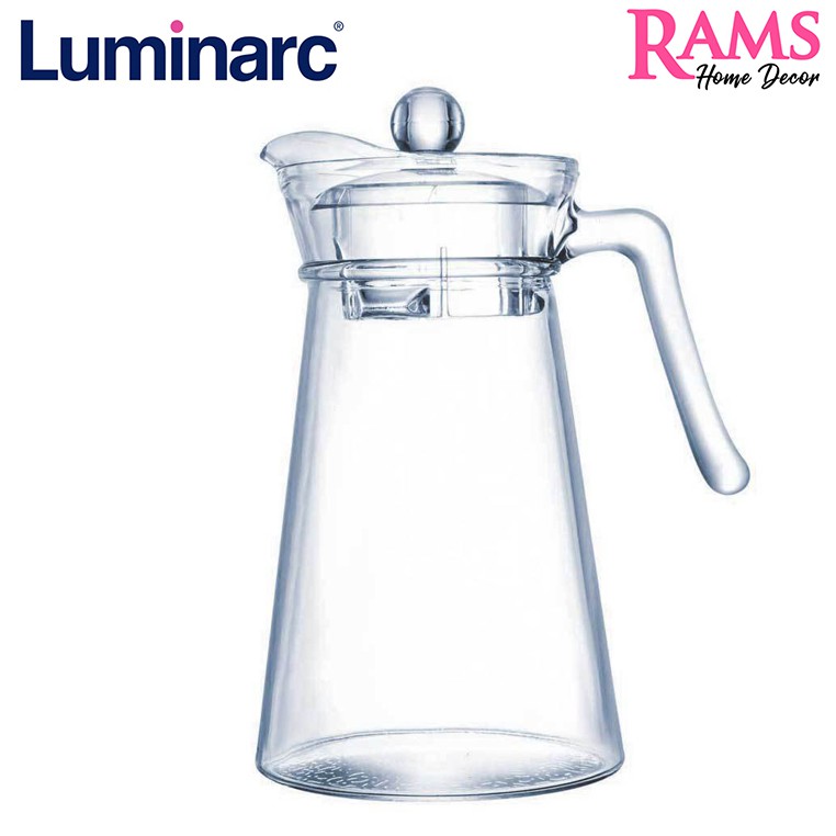 Luminarc 1300ML Glass Jug with Lid / Fridge Jug / Glass Pitcher / Glass ...