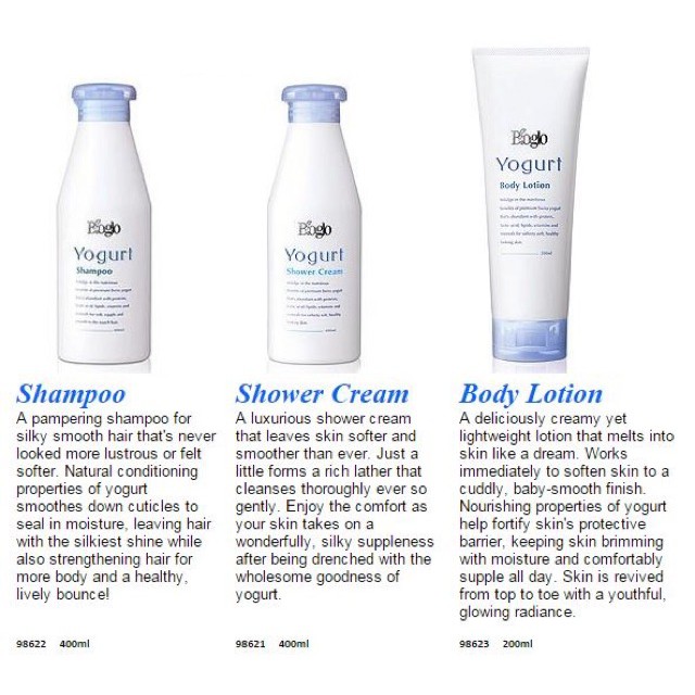 BIOGLO YOGURT SET Shower Cream Shampoo / lotion | Shopee Malaysia