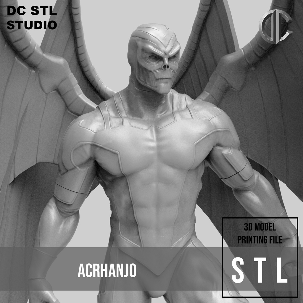 A285 - Comics Character design, The 4 Wings Angel hero, STL 3D model ...
