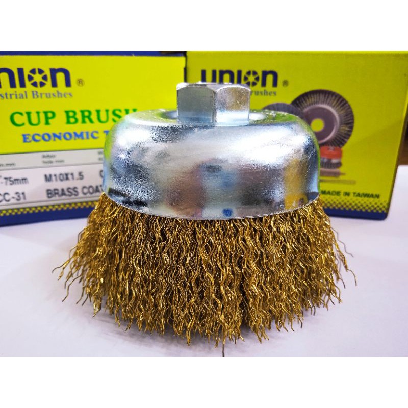 [ UNION ] CUP BRUSH WITH NUT 3" (75mm) (CC-31) | Shopee Malaysia