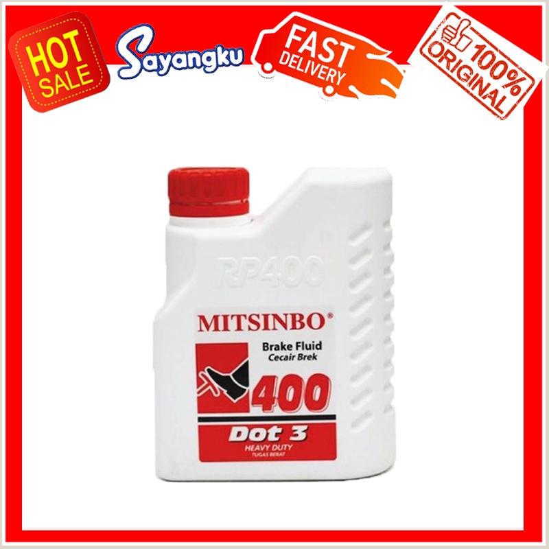 Mitsinbo Brake Fluid Cecair Brek 400 350ml Dot 3 Heavy Duty Tugs Berat ...