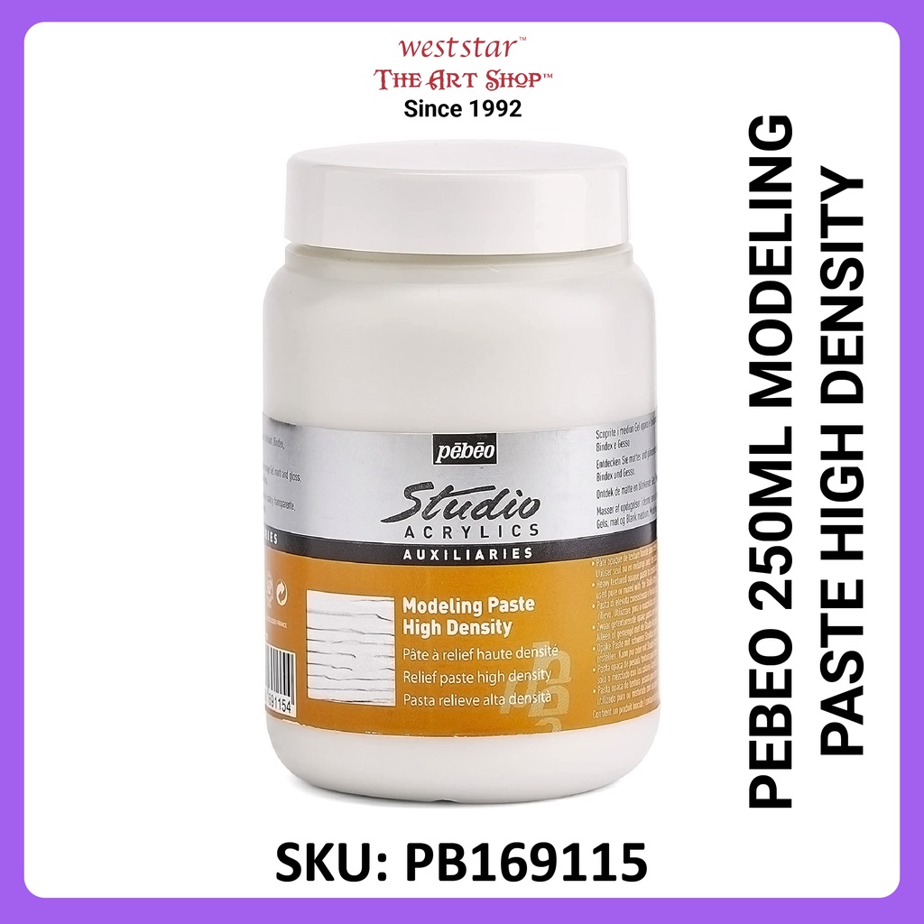 [Weststar TAS] Pebeo 250ml Modeling Paste High Density, Thick Texture for Acrylic Paint | Shopee ...