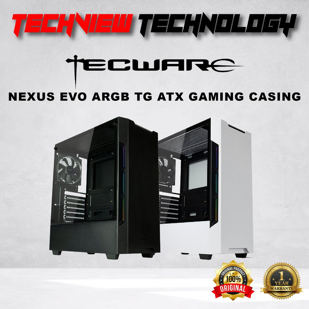 TECWARE NEXUS EVO ARGB TG ATX Gaming Casing | Shopee Malaysia
